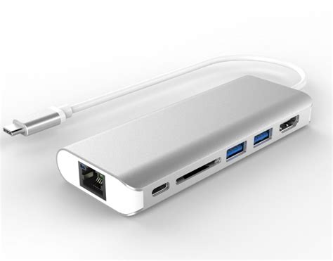Astrotek All In One Dock Thunderbolt Usb C Type C To Hdmi Usb Card Reader Rj Gigabit