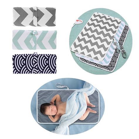 재사용 가능한 아기 휴대용 접이식 빨 수있는 소형 여행 기저귀 기저귀 변경 매트 방수 아기 바닥 매트 변경 매트 베이비 케어 패드 And 커버 변경 Aliexpress