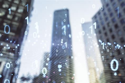 Premium Photo Abstract Virtual Binary Code Illustration On Office