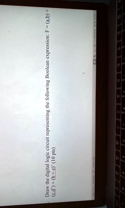 Solved Draw The Digital Logic Circuit Representing The Following Boolean Expression F Ab