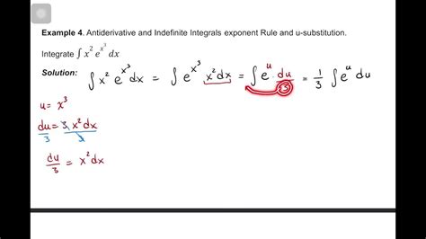 5 3 Ex 4 Integration Exponential Functions And U Substitution Youtube