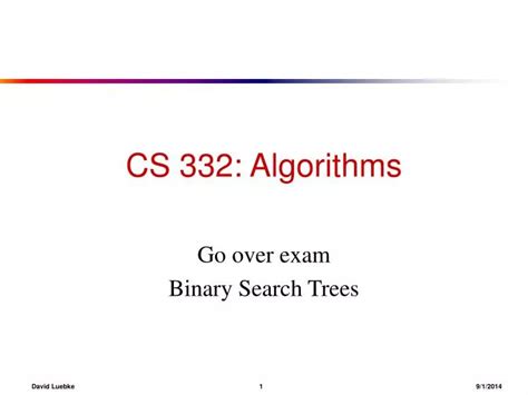 Ppt Cs 332 Algorithms Powerpoint Presentation Free Download Id