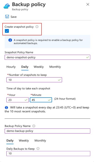 Azure Netapp Files에 대한 정책 기반 백업 구성 Microsoft Learn
