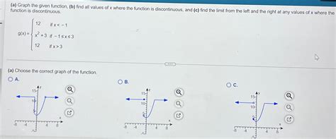 Solved A ﻿graph The Given Function B ﻿find All Values