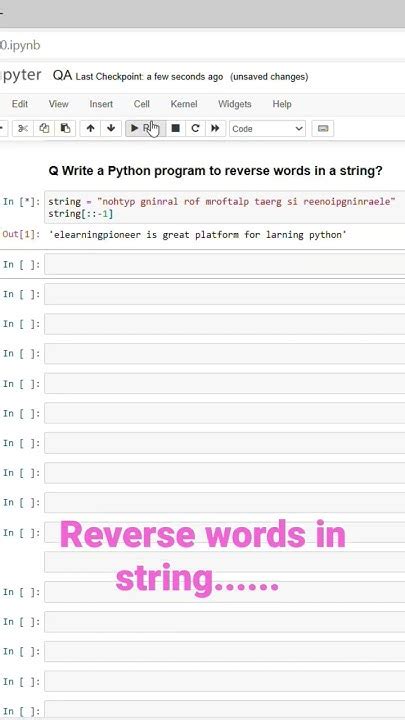 276 Write A Python Program To Reverse Words In A String Pythontricks