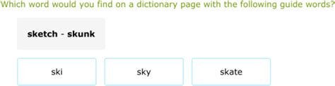 IXL Use Guide Words Year English Practice
