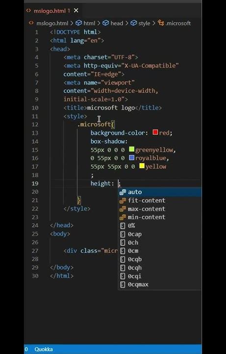 💥🌐😍microsoft Logo Using Html And Css Ytshorts Youtubeshorts Shortsvideo Shorts Htmlcss Css