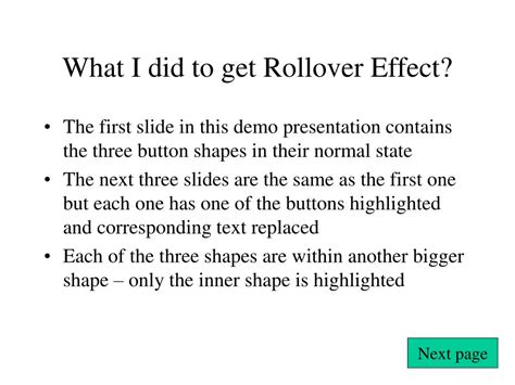 Ppt Mouse Rollover Demonstration Powerpoint Presentation Free Download Id1717847