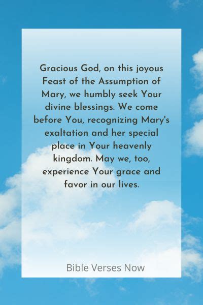 15 Powerful Prayer For The Assumption Of Mary Bible Verses Of The Day