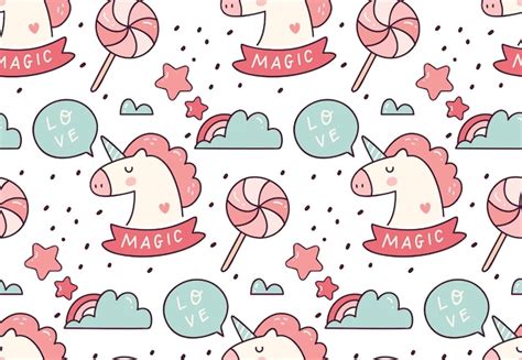 Premium Vector Cute Unicorn Seamless Pattern