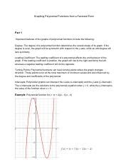 Understanding Polynomial Functions Features Turning Points Course Hero