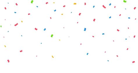 색종이 벡터 일러스트 레이 션 축제 배경 파티 개념 비행 리본 절연 프리미엄 벡터