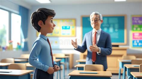 Classroom Interaction Animated Characters In Educational Setting