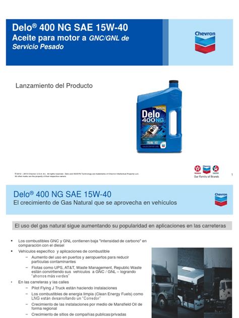 Delo 400 Ng Sae 15w 40 Pdf Motor De Combustión Interna Gas
