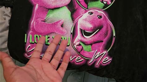 The Hot Topic Exclusive Barney Hug Life Shirt Review Youtube