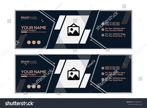 Email Signature Header Design Template Stock Illustration 2028660422 Shutterstock