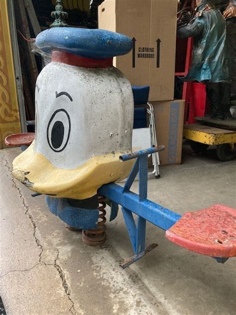 Vintage Midcentury Playground Donald Duck Teeter Totter Seesaw Obnoxious Antiques