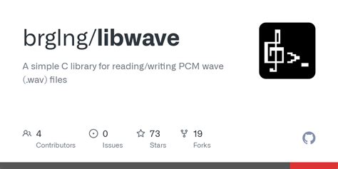 Github Brglnglibwave A Simple C Library For Readingwriting Pcm