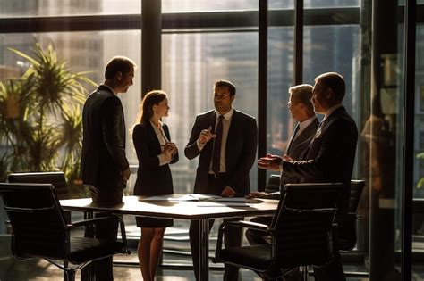 Premium Ai Image Ceo Negotiating With Business Partners Generative Ai