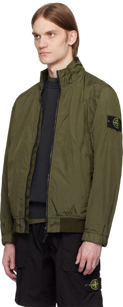 Stone Island Khaki Crinkle Reps R Ny Jacket Stone Island