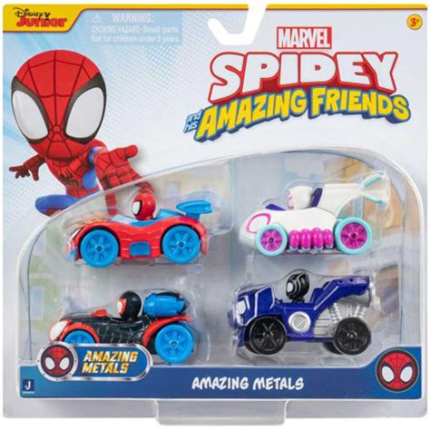 Spidey And His Amazing Friends Amazing Metals 4 Pack Incy Wincy Toys