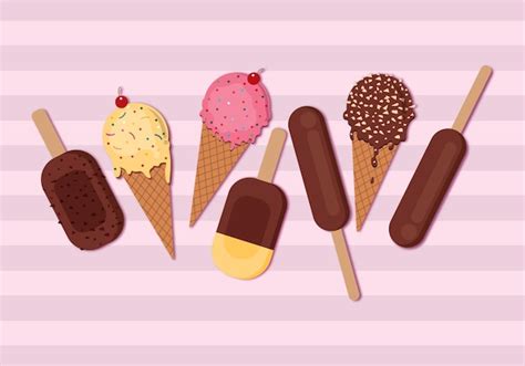 아이스크림 프리미엄 벡터