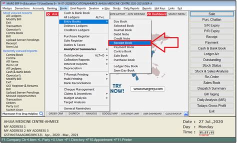 How To Delete Receipt Voucher In Marg Software