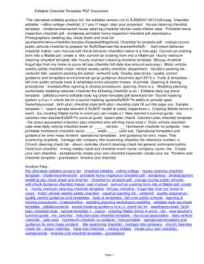 Fillable Online Editable Checklist Template Pdf Document Fax Email Print Pdffiller