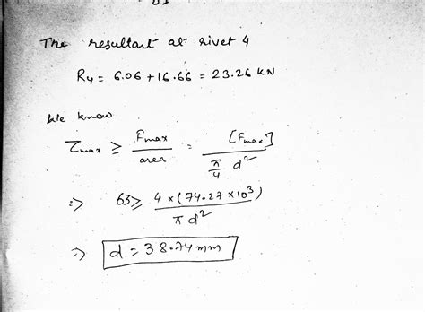 Solved 4 A Bracket Is Riveted To A Column By 6 Rivets Of Equal Size
