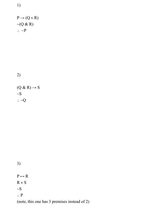Solved Test These Arguments For Validity Using Truth Tables