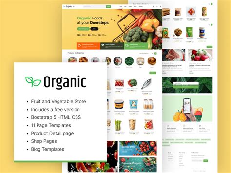 Organic Fruit And Vegetable Store Bootstrap 5 Html Css Template
