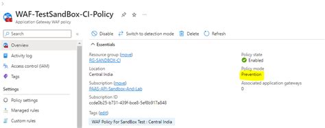 How To Identify Waf Mode Which Is Getting Used Microsoft Qanda