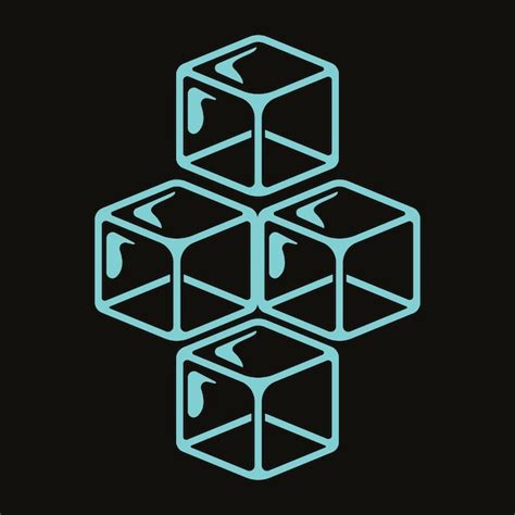Premium Vector Crystal Ice Cube Icon