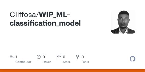 Github Cliffosawipml Classificationmodel