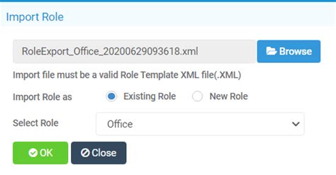 How To Export Import Roles Bromcom