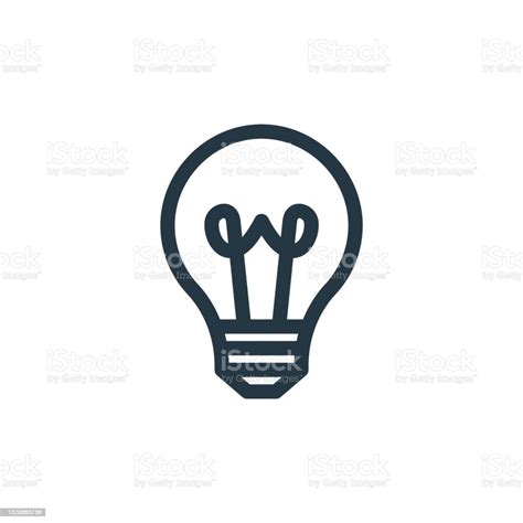 교육 개념에서 전구 아이콘 벡터 전구 편집 가능한 스트로크의 얇은 선 그림입니다 웹 및 모바일 앱 로고 인쇄 미디어에 사용하기 위한 선형 기호입니다 0명에 대한 스톡 벡터