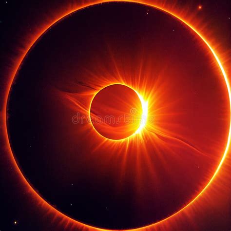 Illustration Of A Partial Solar Eclipse Stock Illustration