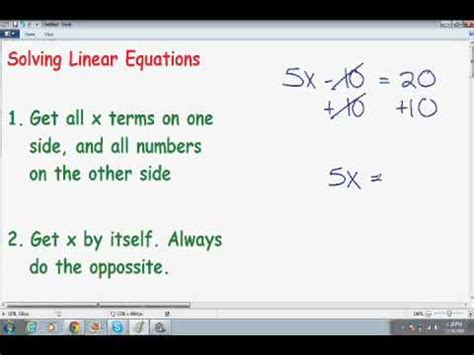 Solving Linear Equations YouTube