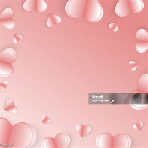 사랑 심장 종이 컷 프레임 행복 발렌타인 데이 달콤한 배경 특별한 배너 초대 카드 고립 된 개체 벡터 디자인 개념에 대한 스톡 벡터 아트 및 기타 이미지 Istock