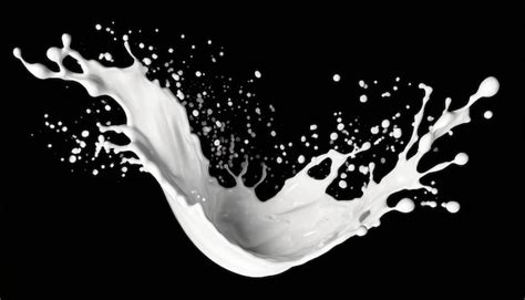 Premium Photo Splashing Milk Isolated On Black Background Close Up Of Milk Splash