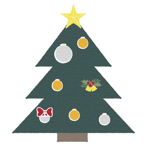ต้นคริสมาสตร์และอุปกรณ์ตกแต่งต่างๆ Christmas Tree [ภาพvectorแจกฟรี] Okusanpix