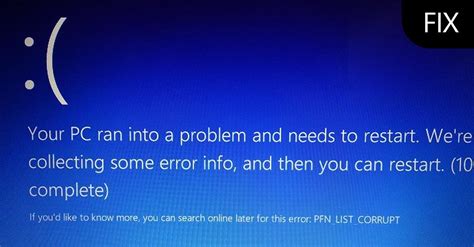 Windows에서 Pfn List Corrupt 오류를 수정하는 방법 Errortools