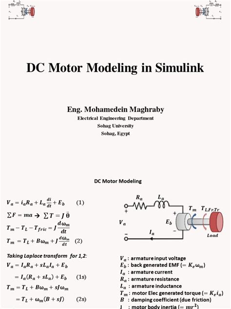 Dc Motor Modeling In Simulink Eng Mohamedein Maghraby Pdf