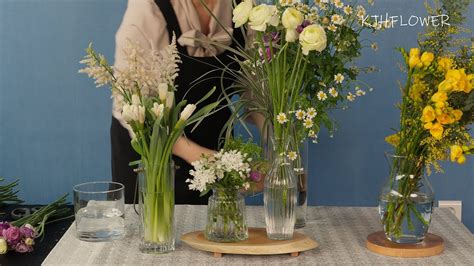 유리화병 테이블 장식 봄꽃 꽃장식 꽃꽂이 Youtube