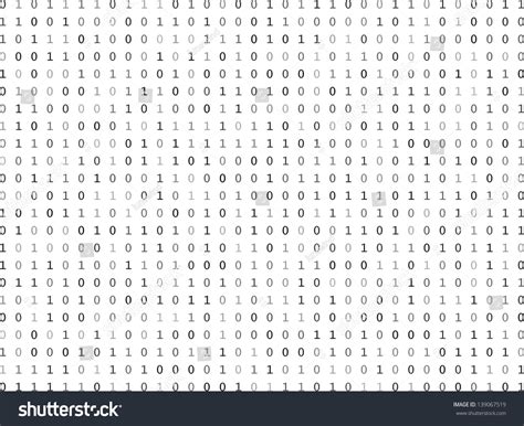 Flat Binary Code Screen Listing Table Cypher Stock Vector Illustration