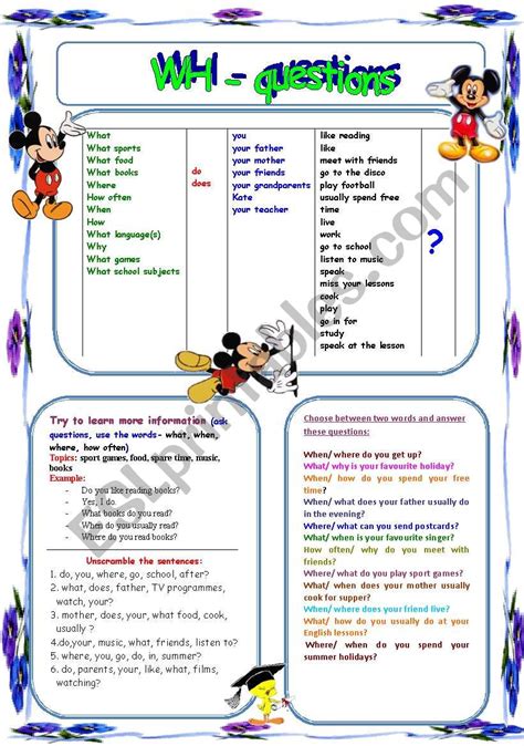 Wh Questions Simple Present Tense Worksheet Hot Sex Picture