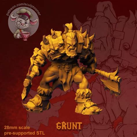 Grunt 3d Print Model Download Free