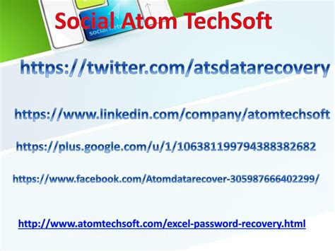 Ppt Atom Techsoft Excel Password Recovery Software Powerpoint