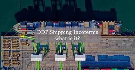 Ddp Shipping Terms Incoterms