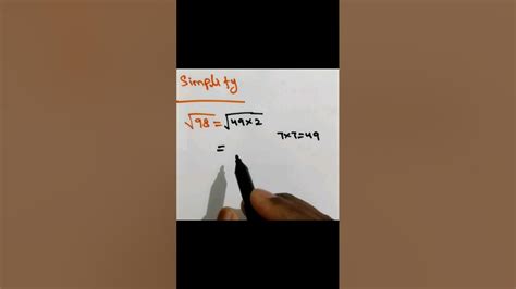 How To Simplify Square Root Squareroot Maths Underroot Examination Mathsexam Youtube